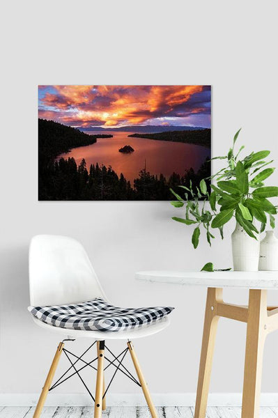 Emerald Bay Fire by Brad Scott- Metal Print